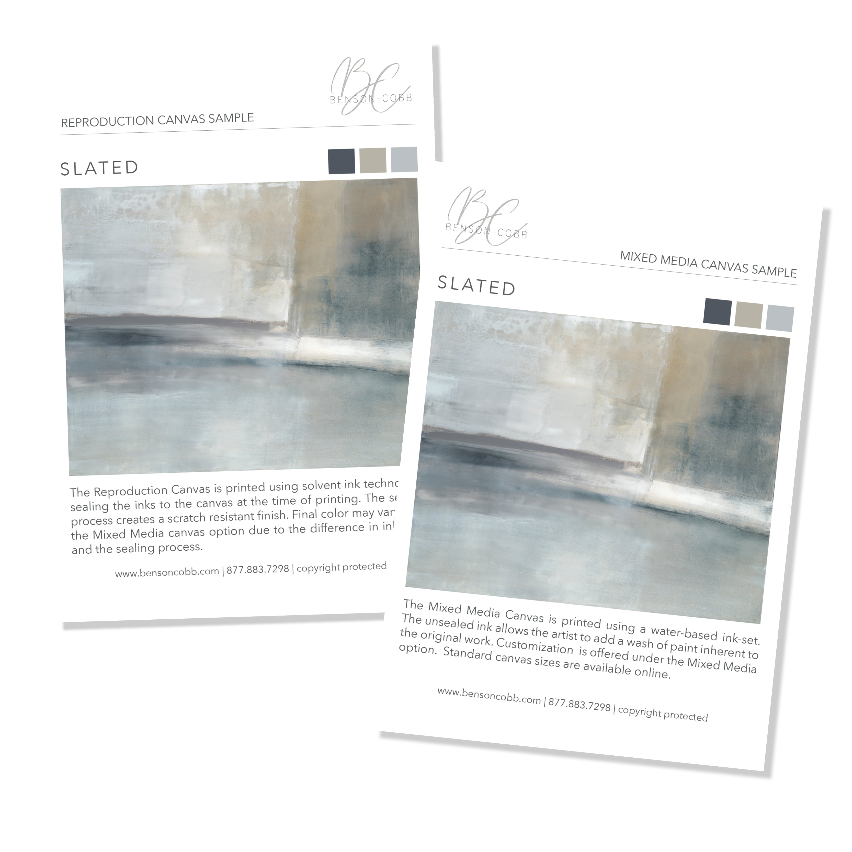 Slated Canvas Samples – Benson-Cobb