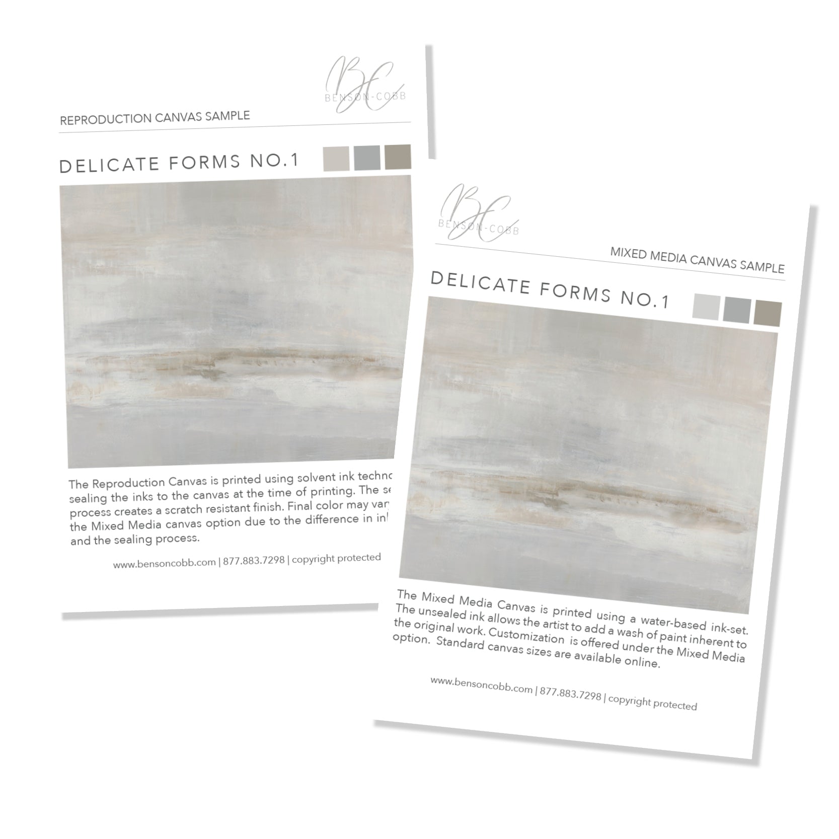 Delicate Forms No.1 Canvas Samples – Benson-Cobb